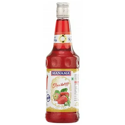 MANAMA Strawberry Syrup 750ML | RUDRA TEA UNIVERSAL OPC PVT LTD Ecommerce